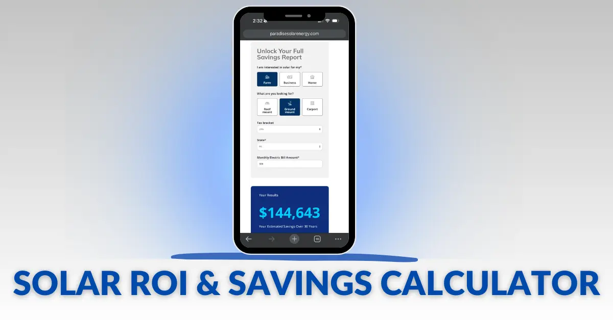 Solar ROI Calculator | Solar Panel Return on Investment